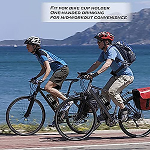 Stainless Steel Insulated Bottle-Vacuum flask Water Bottles Coffee/Juice Cup with Leak Proof Lids,Double Walled Sport Travel Mug with Handle,Keeps Hot and Cold BPA Free 17oz (Black)