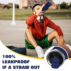 WYHVAND 40 oz Tumbler with Handle, Stainless Steel Insulated Tumbler with Lid and Straw Keeps Drinks Cold and Hot，The Best Birthday Gifts for Family，Friends -Navy