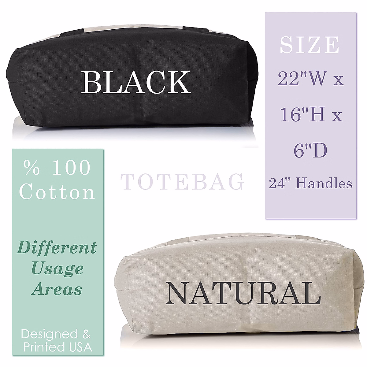 Personalized Canvas Bags w/Name 2 Bag Colors 17 Vinyl Colors Custom Shoulder Tote Bag Gifts Woman Customized Zippered Shopping Bag Girls Reusable Grocery Bags Woman Birthday Gift C1 Black and Beige