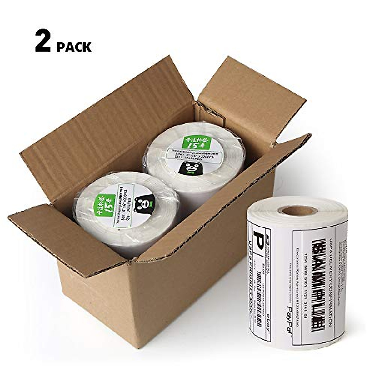 [2 Rolls, 440 Labels] 4”x 6” Postage Thermal Shipping Labels Compatible with Dymo 4XL 1744907 LabelWriter