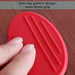 Silicone Pot Holders, YYP Silicone Heat Resistant Pot Holders, Oven Mini Mitts, Cooking Pinch Grips for Kitchen(No More Burning Your Fingers!)- Set of 3, Red