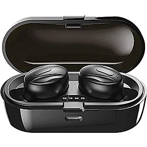 Hoseili 2023 new editionBluetooth Headphones.Bluetooth 5.0 Wireless Earphones in-Ear Stereo Sound Microphone Mini Wireless Earbuds with Headphones and Portable Charging Case for iOS Android PC. XG10