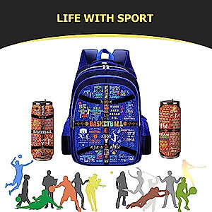 JDEIFKF Basketball Backpack Laptop Backpack For Men Women, Basketball Backpacks Shoulder Bag For Travel Hiking Camping Daypack