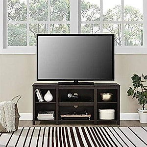 Mainstay Parsons Cubby TV Stand Holds Up to 50" TV - Black Oak (Espresso (TV Stand ONLY))