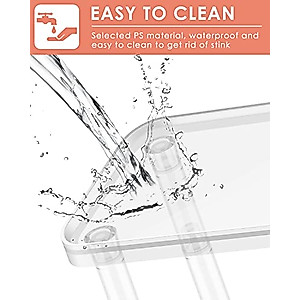 Bissap Hamster Platform, Plastic Play Platform Hamster Stand Platform for Dwarf Syrian Hamsters Gerbils Mice Degus or Other Small Pets Cage Accessories - Transparent