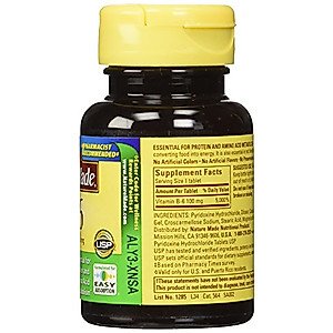 Nature Made Vitamin B-6 100 Mg, Tablets, 100-Count (Pack of 2)