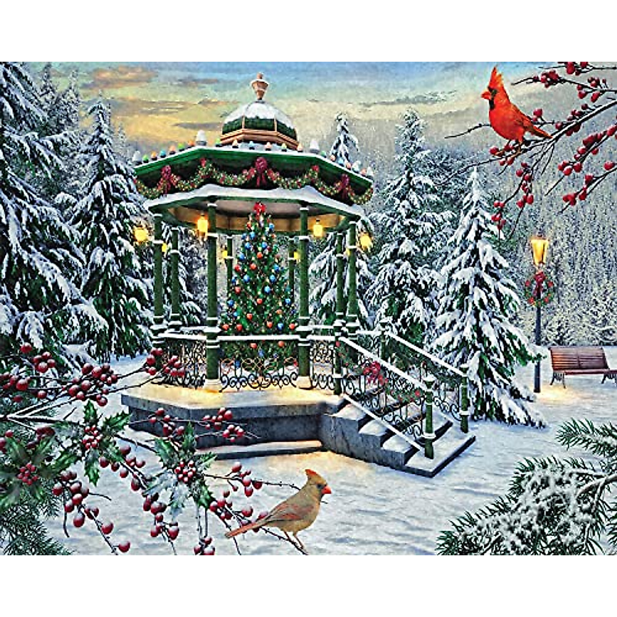 Springbok 1000 Piece Jigsaw Puzzle Holiday Gazebo - Made in USA