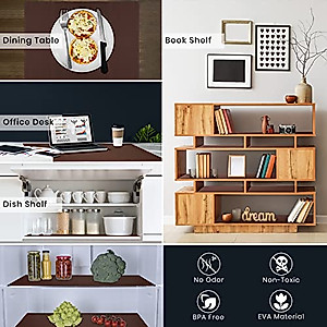 COSYLAND Shelf Liner Kitchen Drawer Mats 12"x240" Inches Non-Slip DIY Cuttable Mats Cabinet Liners Washable Refrigerator Liners for Cupboard, Pantry Shelves, Red