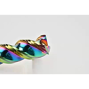 WEXWE Tools DLC Series Carbide Square End Mill, Diamond-Like Coating, End Mill for Aluminum, Copper, Magnesium Alloys, High Silicon Aluminum, Composite Materials,3 Flute,1/8 Shank(.125(1/8)", 5pcs)