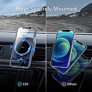 ESR for iPhone 12 Case/iPhone 12 Pro Case, Compatible with MagSafe, Scratch-Resistant Back, Grippy Protective Frame, Magnetic Phone Case for iPhone 12/12 Pro, Sidekick Hybrid Case (HaloLock), Clear