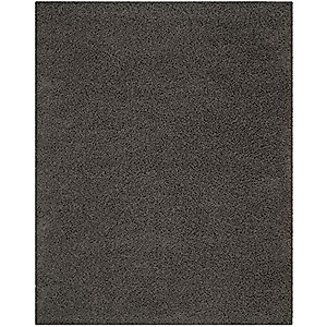 SAFAVIEH Athens Shag Collection 9' x 12' Dark Grey SGA119C Non-Shedding Living Room Bedroom Dining Room Entryway Plush 1.5-inch Thick Area Rug