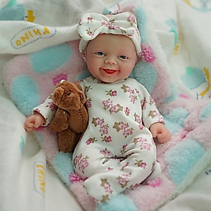 Mire & Mire 7" Girl Micro Preemie Full Body Silicone Baby Doll Lifelike Mini Reborn Doll Surprice Children Anti-Stress