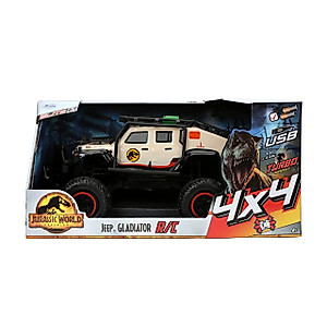 Jurassic World 1:12 Jeep Gladiator RC Radio Control Car, Toys for Kids and Adults