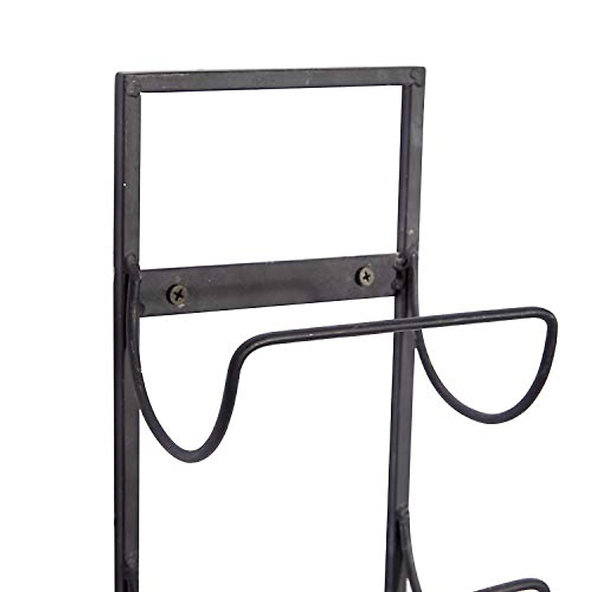 Deco 79 Metal 5 Bottle Wall Wine Rack, 6" x 5" x 25", Black