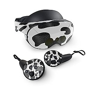 MightySkins Glossy Glitter Skin Compatible with Meta Quest Pro - Cow Print | Protective, Durable High-Gloss Glitter Finish | Easy to Apply, Remove, and Change Styles | Made in The USA