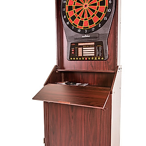 Arachnid Cricket Pro 800 Standing Electronic Dartboard with Cherry Finish, Regulation 15.5” Target Area, 8-Player Score Display and 39 Games Brown