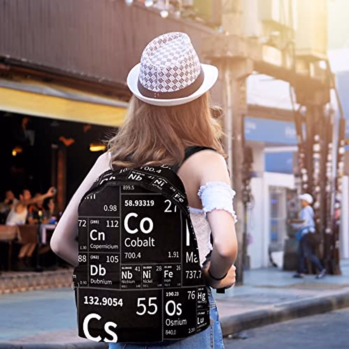 VBFOFBV Travel Backpack, Laptop Backpack for Women Men, Fashion Backpack, Blackboard Periodic Table of Chemical Elements