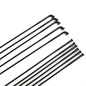 QIYUANMENGYI Bicycle Spokes Bicycle Spokes MTB Road Bike Straight Pull J-Bend Rays 14G Round Black Triple Butted Stainless (Color : Straight Pull 30pcs)