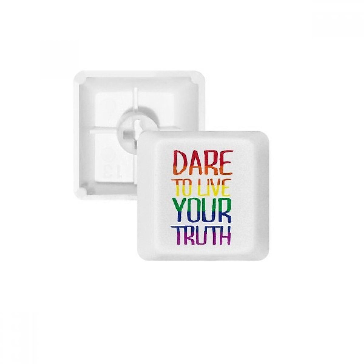 DIYthinker Live Your Truth LGBT Rainbow Flag Keycap Mechanical Keyboard PBT Gaming Upgrade Kit