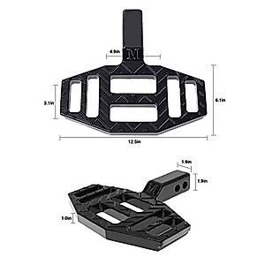 APS Hammer Forged Carbon Steel Black 2-inch Hitch Step Compatible with Class 3 Receiver Hitch (Bumper Guard Bumper Protector Bumper Step)