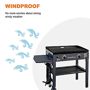 Wind Guard for Blackstone 22 Inch Griddle Stainless Steel Magnetic Wind Screen，Flat Top Grill Accessories，Compatible with Rear Grease Cup, Hood and Side Shelf