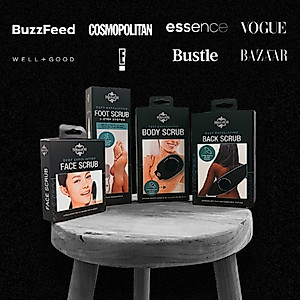 Dermasuri Beard Scrub and Body Polish Mitt for Deep Exfoliation​ - Part of a Skincare Kit for Bearded Men - Cleanse Skin Debris & Brush Away Ingrown Beard Hair - Shaving & Grooming Accessories for Men