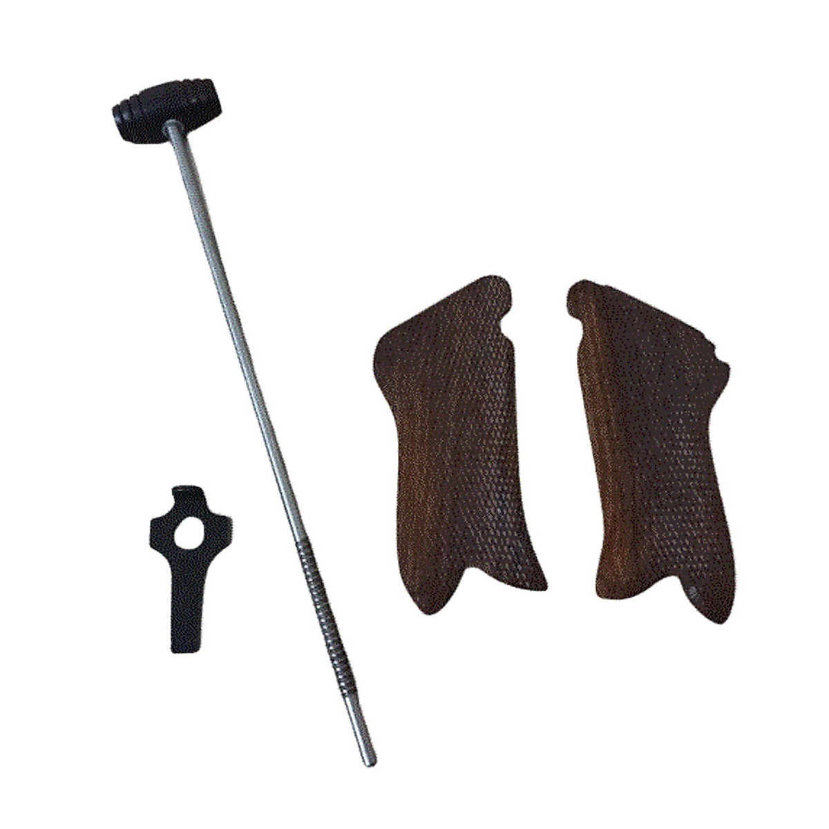 German WWI Artillery Luger Cleaning Rod w/Take Down Tool + Hand Grips Reproduction