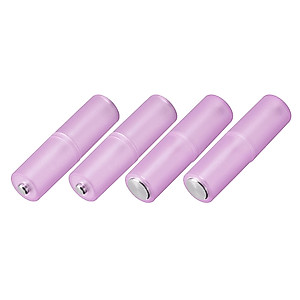 uxcell AAA to AA Battery Adapter Battery Converter Cases Holder Shell with Metal Contacts on Two Bottom Purple 4 Pcs