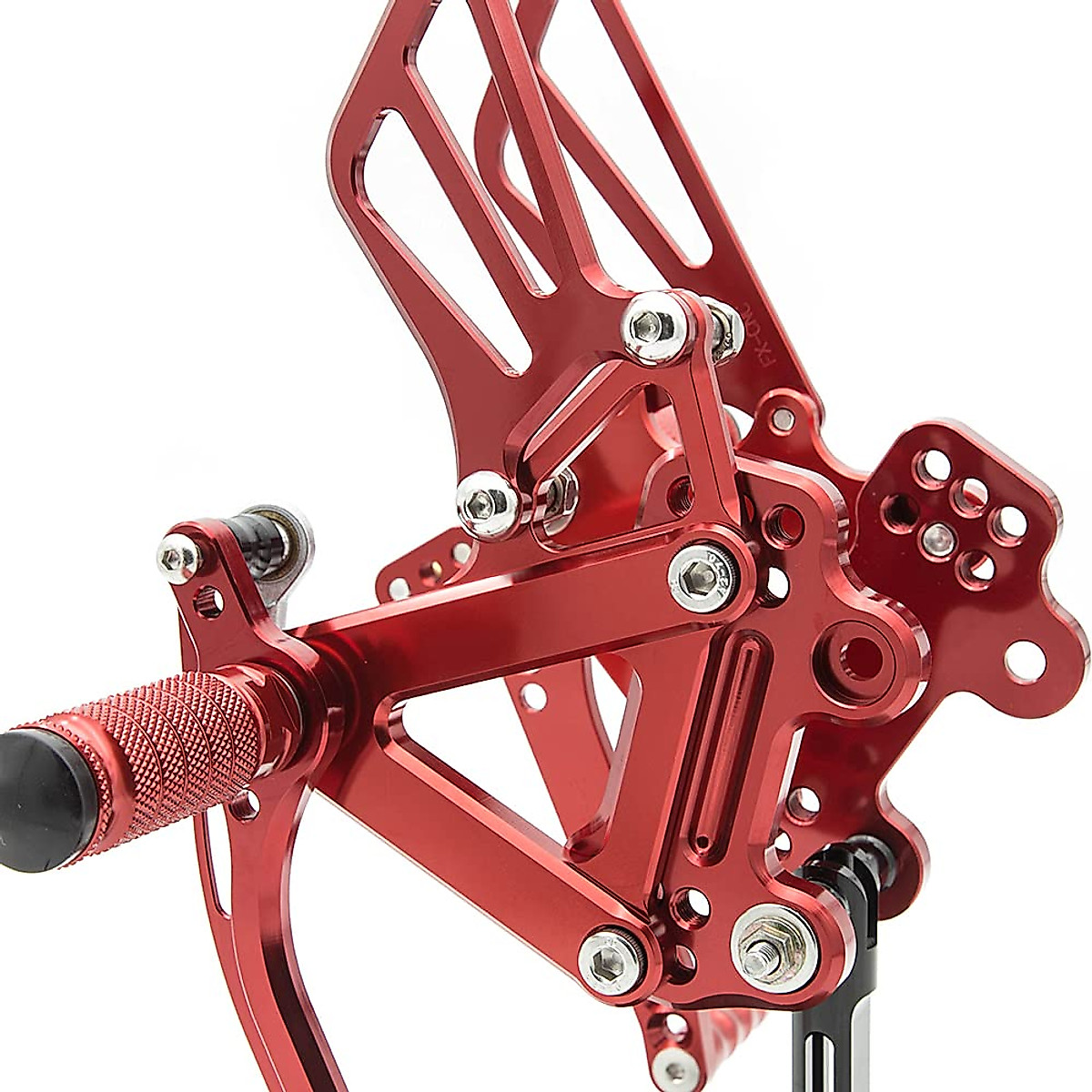 CNC ZX7R 91-03 Motorcycle Adjustable Rearsets Foot Pegs Footpeg Shift Pedal Compatible with Ninja ZX-6R ZX6R 1995-1997, Ninja ZX7R ZX750 ZX-7R ZX-7 1991-2003, ZX-9R ZX9R 1994-1997 Red