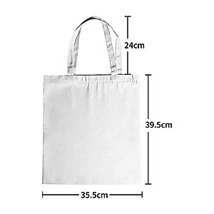UOhost 8 PCS 100% Polyester Sublimation Blank Canvas Tote Bags with Zipper for Women Kids Gift，Resuable Washable