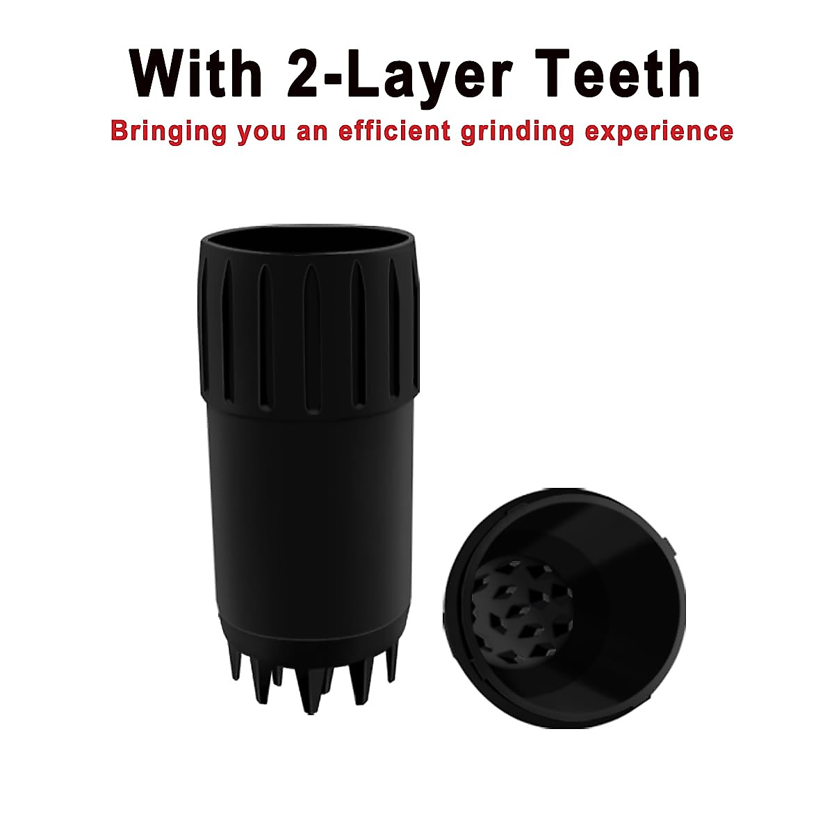 OWLSTEM Grinder, 2-in-1 Grinding & Storage Design-Suitable for Home, Outdoor & Kitchen Use (Black)