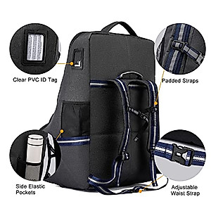 RUCYEN Car Seat Travel Bag, Infant Seat Travel Bag with Padded and Adjustable Shoulder Strap, Car Seat Travel Bag for Airplane, Large Gate Check Bag for Airplane, Car Seat Bags for Travel, Dark Grey