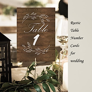 Wedding Table Numbers Rustic Table Numbers Table Number Cards 5" x 7" Double Sided 1-25 with Head Table Cards Table Signs for Wedding, Reception, Centerpiece, Party