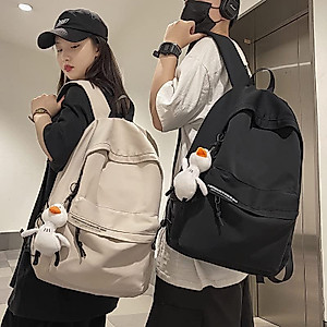 Black Backpack for Girls Lightweight College High School Bookbag for Teens Durable Middle School Students Bags for Boys Travel Rucksack Casual Daypack For Men Women Fit 14 Inch Laptop Backpacks