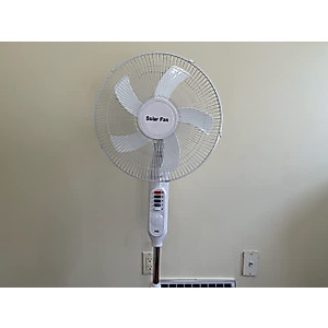 Rechargeable Fan 16” Solar, USB, Lamp, 18000 mAH Battery, Operated Stand Fan.