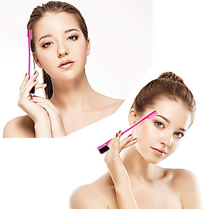 10 Pieces Hair Edge Brush Double Sided Control Hair Brush Comb Combo Pack Smooth Comb Grooming, 5 Colors