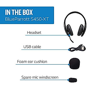 BlueParrott S450-XT Noise Canceling Bluetooth Headset (Renewed)
