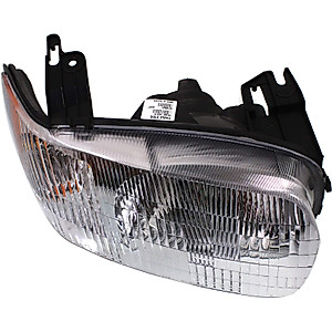 Evan Fischer Headlight Set Compatible with 2001-2004 Ford Escape, Headlights, with Bulbs Halogen Driver and Passenger Side FO2519103 FO2518103