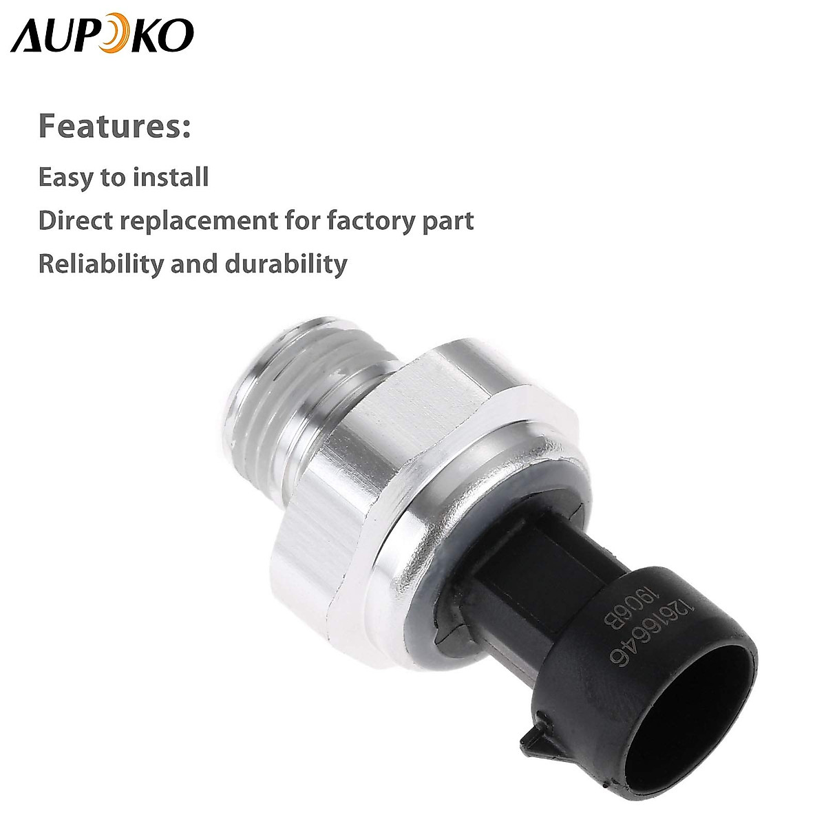 Aupoko 12616646 Oil Pressure Sensor Switch, 5.3 Oil Pressure Sensor Replaces# D1846A, 12677836, 12573107, PS308, Compatible with Chevrolet, Chevy, Silverado, Cadillac, GMC, Pontiac, Buick Rainier