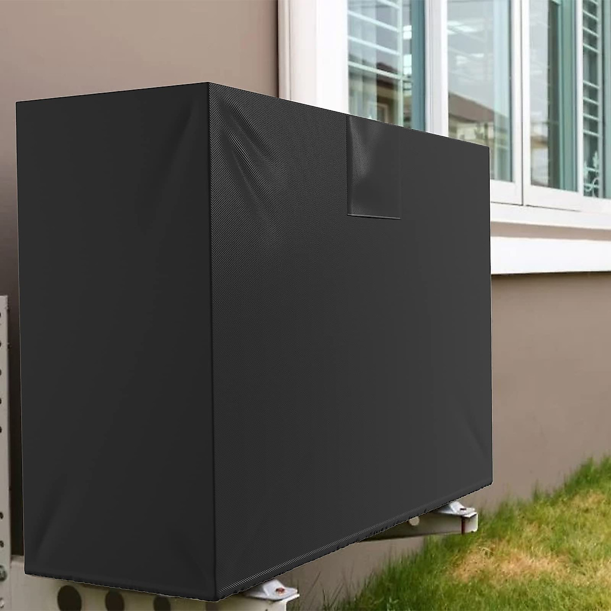 BEWAVE Split Air Conditioner Cover for Outside Compressor Units Waterproof AC Cover with Vent Hole for Outdoor Mini Split System AC Unit Fits up to 37.8 x 16.5 x 32.6 inches
