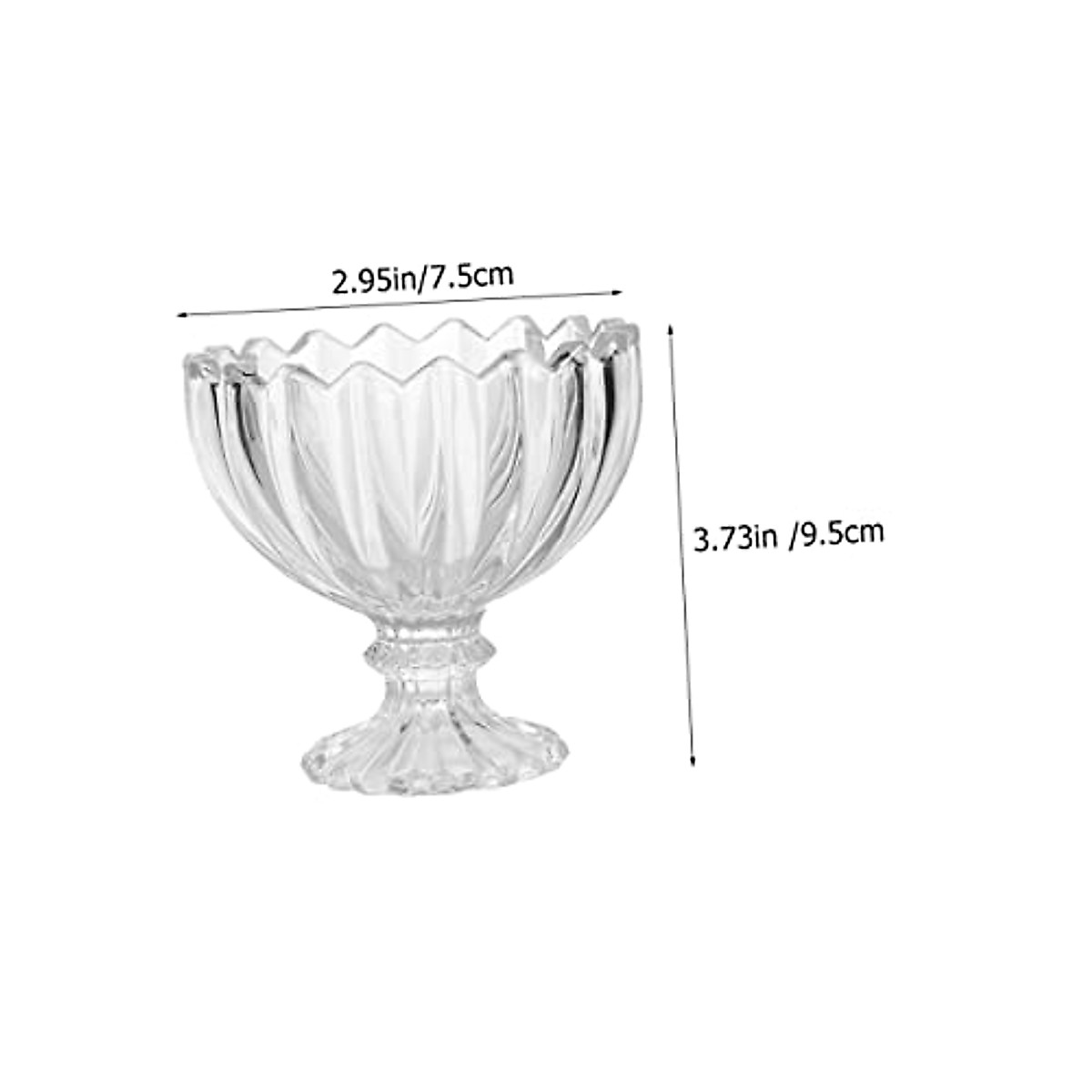 SEWOART 2Pcs ice cream cup ice cream serving cup Milk Jars Pudding cups Jam Jars finesse mousse tiramisu appetizer cup Mousse Jars footed tulip bowls Food Jar salad bowl mousse cup Glass