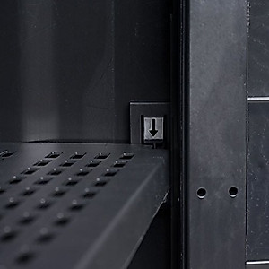 Festnight Garden Shed Double Door Outdoor Storage Cabinet with 3 Ventilated Adjustable Shelves Patio Waterproof Tool Shed Lawn Care Equipment Pool Supplies Organizer