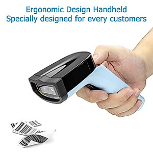 Zacoora Wireless QR Barcode Scanner Bluetooth 3-in-1 Handheld Bar Code Reader, Rechargeable 1D 2D pdf417 Scanner Gun - DS750