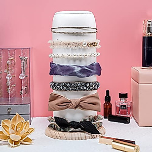 YILANFULL Headband Holder Organizer Display Stand for Women Baby Girl kids Toddler Gifts Vertical(white)