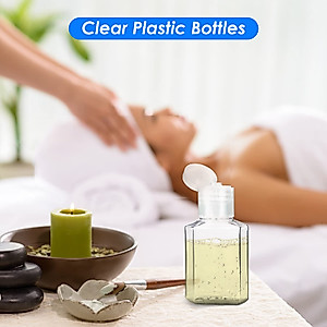 30 Pieces 1 oz Plastic Bottles Clear Travel Bottles with Flip Cap Portable Empty Hand Sanitizer Bottles, Refillable Containers for Travel Business Trip