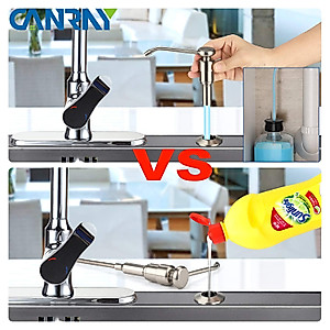 Sink Soap Dispenser Extension Tube Kit (40 Inch) with Check Valve for Kitchen - Never Fill The Little Bottle Again White