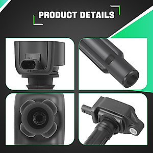 Ignition Coil Pack Set of 4 - Compatible with Chrysler 200 Fiat 500X Jeep Cherokee Renegade Compass Dodge Dart Ram ProMaster 2.4L 2013-2017 - Replaces UF751 UF754 68242286AA, 68080580AB, 0221504050