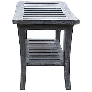Redmon since 1883 Teak Shower Bench, Weathered Gray
