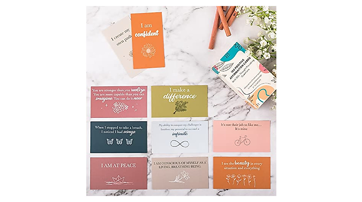100 Affirmation Cards for Stress Relief & Self-Care