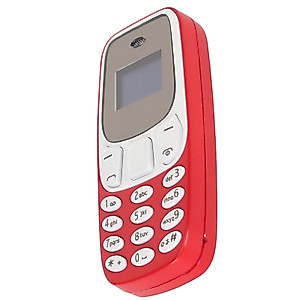 Zopsc BM10 Worlds Smallest Mobile Phone Unlocked, GSM 2 in 1 Mini Mobile Phone with Hands Bluetooth Dialler Dual SIM Card GSM. (Red)